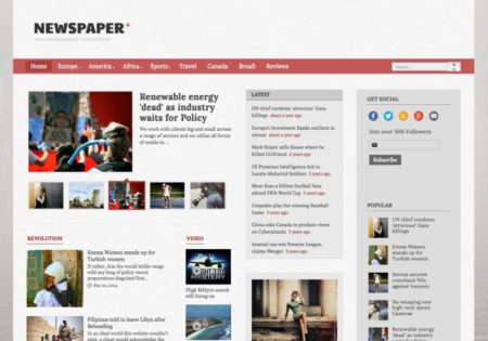 Newspaper Blogger Template - premium blogger template