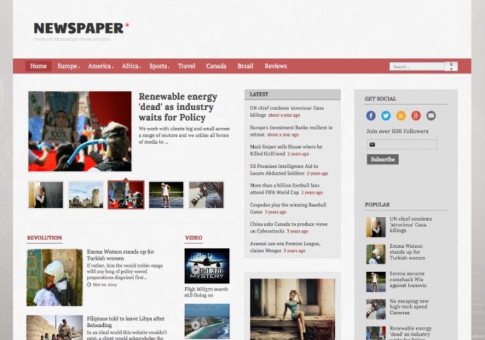 Newspaper Blogger Template - premium blogger template