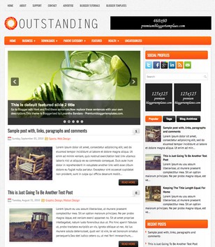 Outstanding Orange Blogger Template • Blogspot Templates 2025