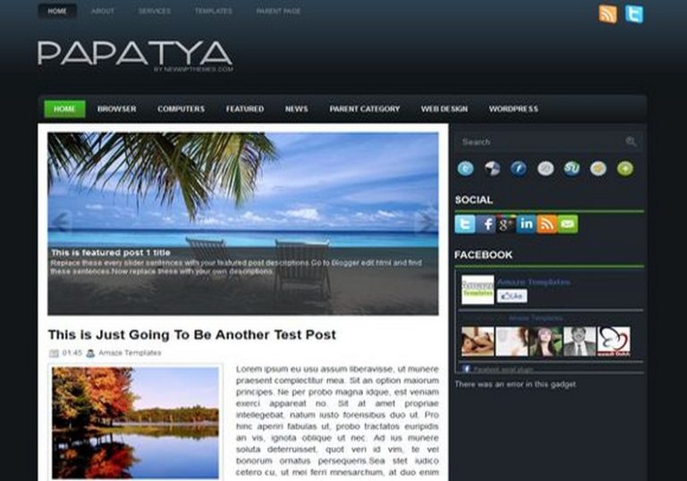 Papatya Blogger Template 2014 Free Download