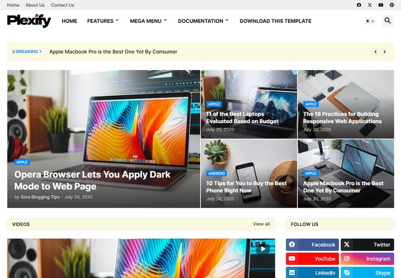 Plexify Blogger Template • Blogspot Templates 2026