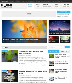Point Blogger Template 2014 Free Download