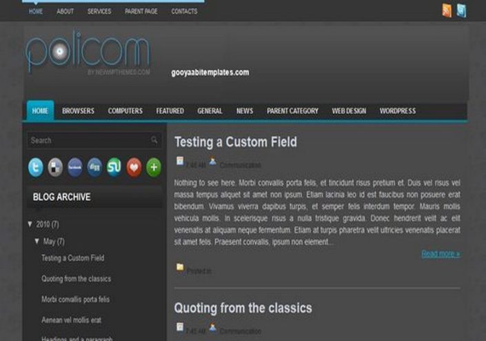 Policom Blogger Template 2014 Free Download