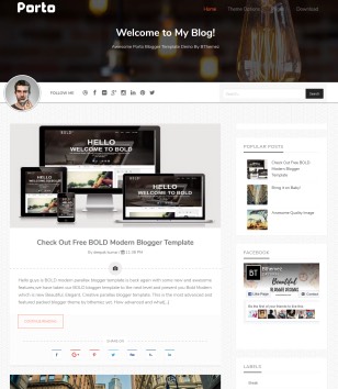 Porto Responsive Blogger Template 2014 Free Blogger Templates