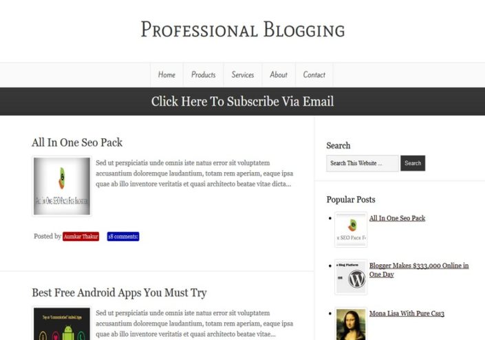 Professional Blogging Blogger Template 2014 Free Download