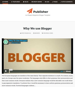 Publisher Blogger Template • Blogspot Templates 2025