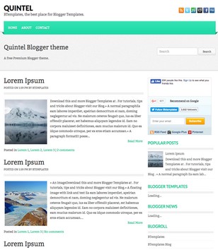 Quintel Blogger Template 2014 Free Download - Free Blogger Templates