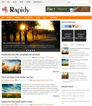 Rapidy 2 Columns Blogger Template • Blogspot Templates 2025