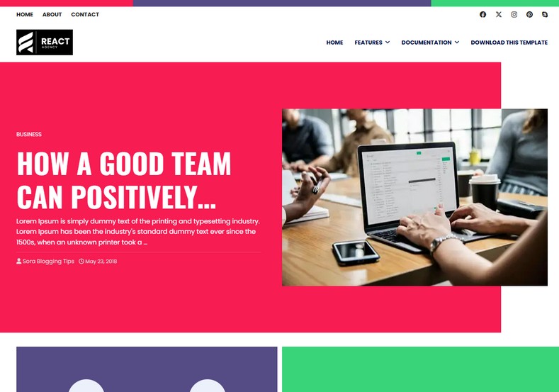 React Blogger Template • Blogspot Templates 2026