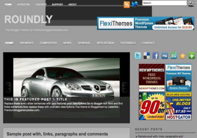 Roundly Blogger Template 2014 Free Download