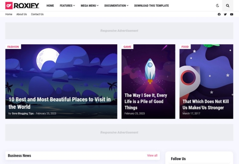 Roxify Blogger Template • Blogspot Templates 2025