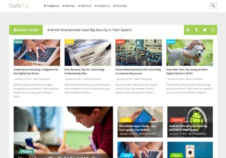 Safety Blogger Template - Premium Blogger Templates