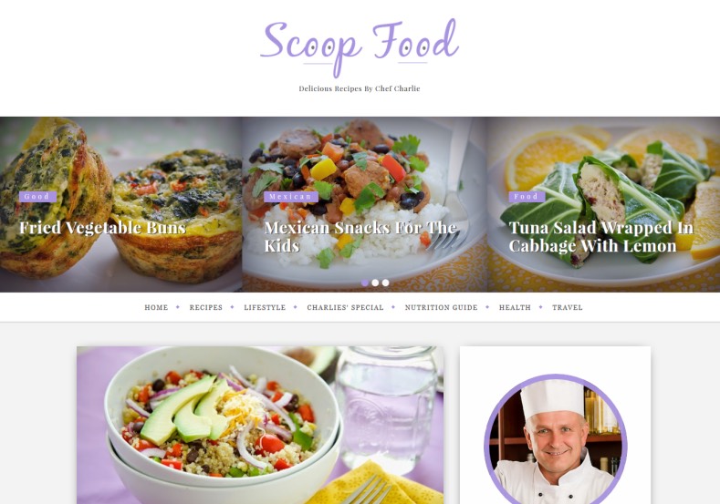 Scoop Food Responsive Blogger Template • Blogspot Templates 2017