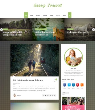 Scoop Travel Personal Blogger Template • Blogspot Templates 2017