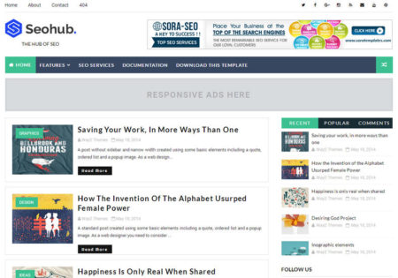 SeoHub Fast Loading Blogger Template • Blogspot Templates 2025