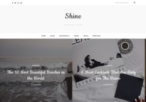 Shine Blogger Template • Blogspot Templates 2025