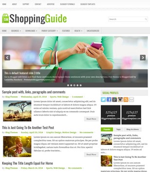 ShoppingGuide Responsive Blogger Template 2015 Free Themes