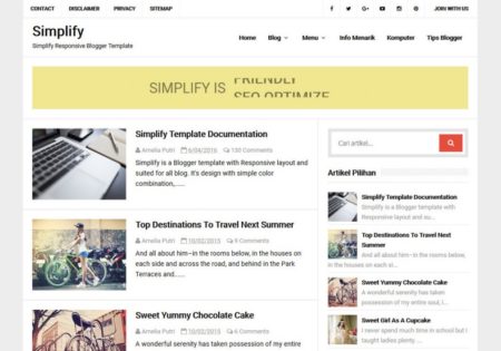 Simplify Responsive Blogger Template • Blogspot Templates 2025