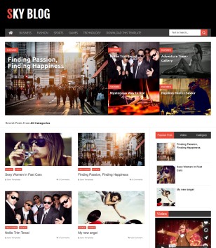 Sky Blog Responsive Blogger Template • Blogspot Templates 2017