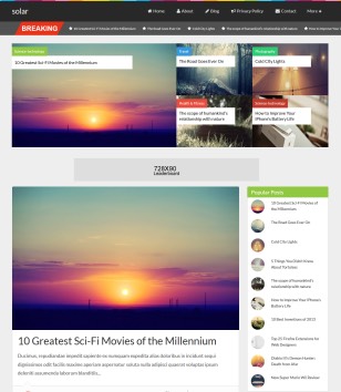 Solar Responsive Blogger Template 2014 Free Blogger Themes