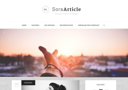 Sora Article Responsive Blogger Template 2014 Free Blogger Templates