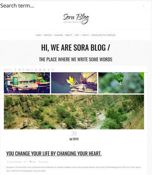 Sora Blog Responsive Blogger Template 2014 Free Blogger Templates