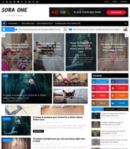 SoraShop Blogger Template • Blogspot Templates 2022