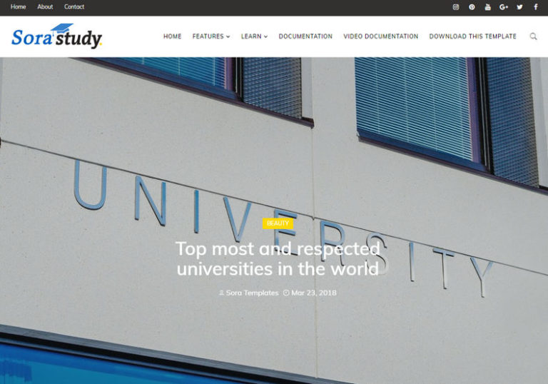 Sora Study Blogger Template • Blogspot Templates 2025
