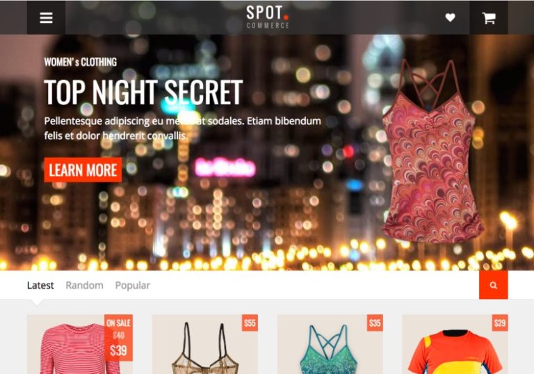 Spot Commerce Blogger Template - Premium Template