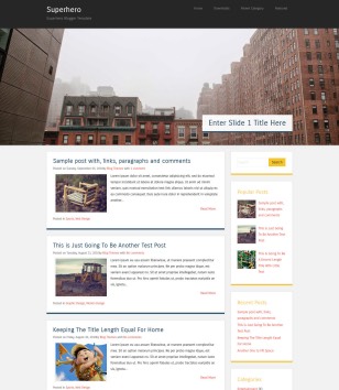 Superhero Responsive Blogger Template • Blogspot Templates 2025