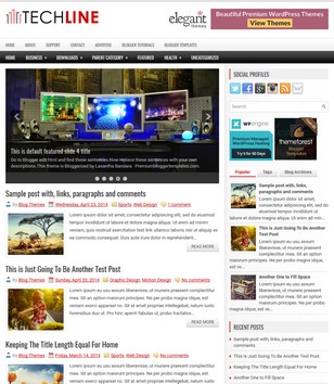TechTop Technology Blogger Template 2015 Free Themes