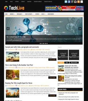 Responsive TechLive Blogger Template Free 2015