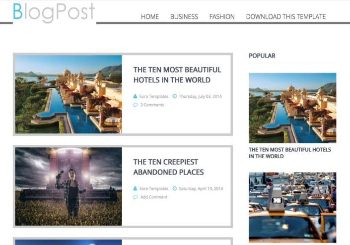 Template Blog Post Blogger Template • Blogspot Templates 2025