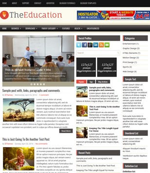 TheEducation Responsive Blogger Template • Blogspot Templates 2025