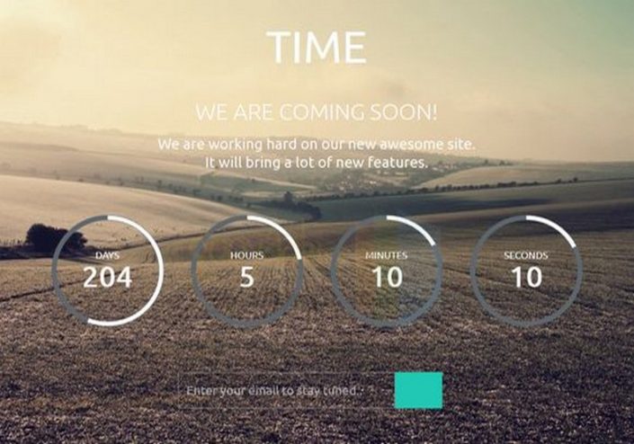 Time Coming Soon Responsive Blogger Template 2014 Free Download