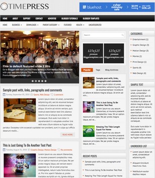 TimePress 3 Columns Blogger Template • Blogspot Templates 2025
