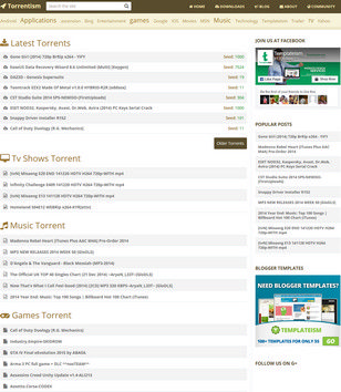 Torrentism File Share Blogger Template 2015 Free