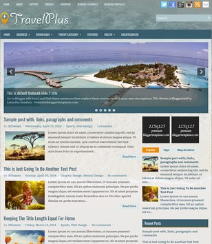 TravelPlus Responsive Blogger Template 2015 free Themes
