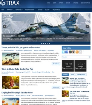 Trax 2 Columns Blogger Template 2015 Free Themes
