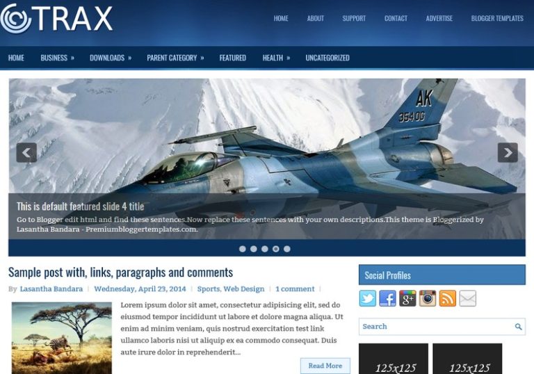 Trax 2 Columns Blogger Template 2015 Free Themes