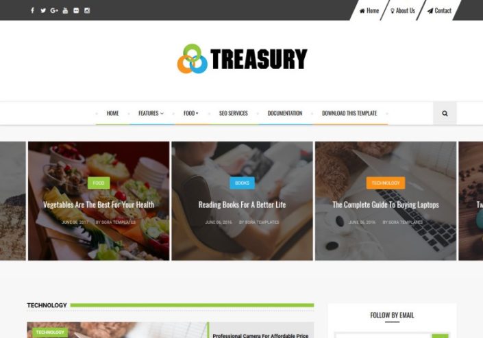 Treasury Blogger Template • Blogspot Templates 2025