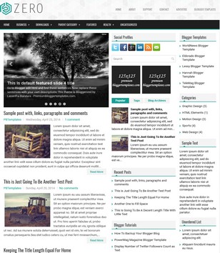 Zero Responsive Blogger Template • Blogspot Templates 2025