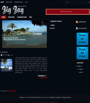 Zig Zag Blogger Template 2014 Free Download