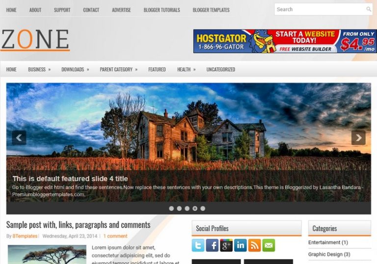 Zone Responsive Blogger Template • Blogspot Templates 2025