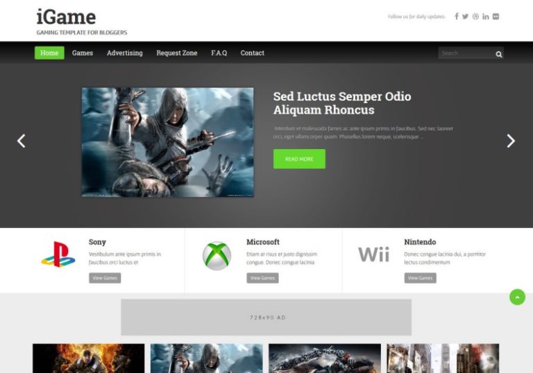 iGame Blogger Template 2014 Free Download